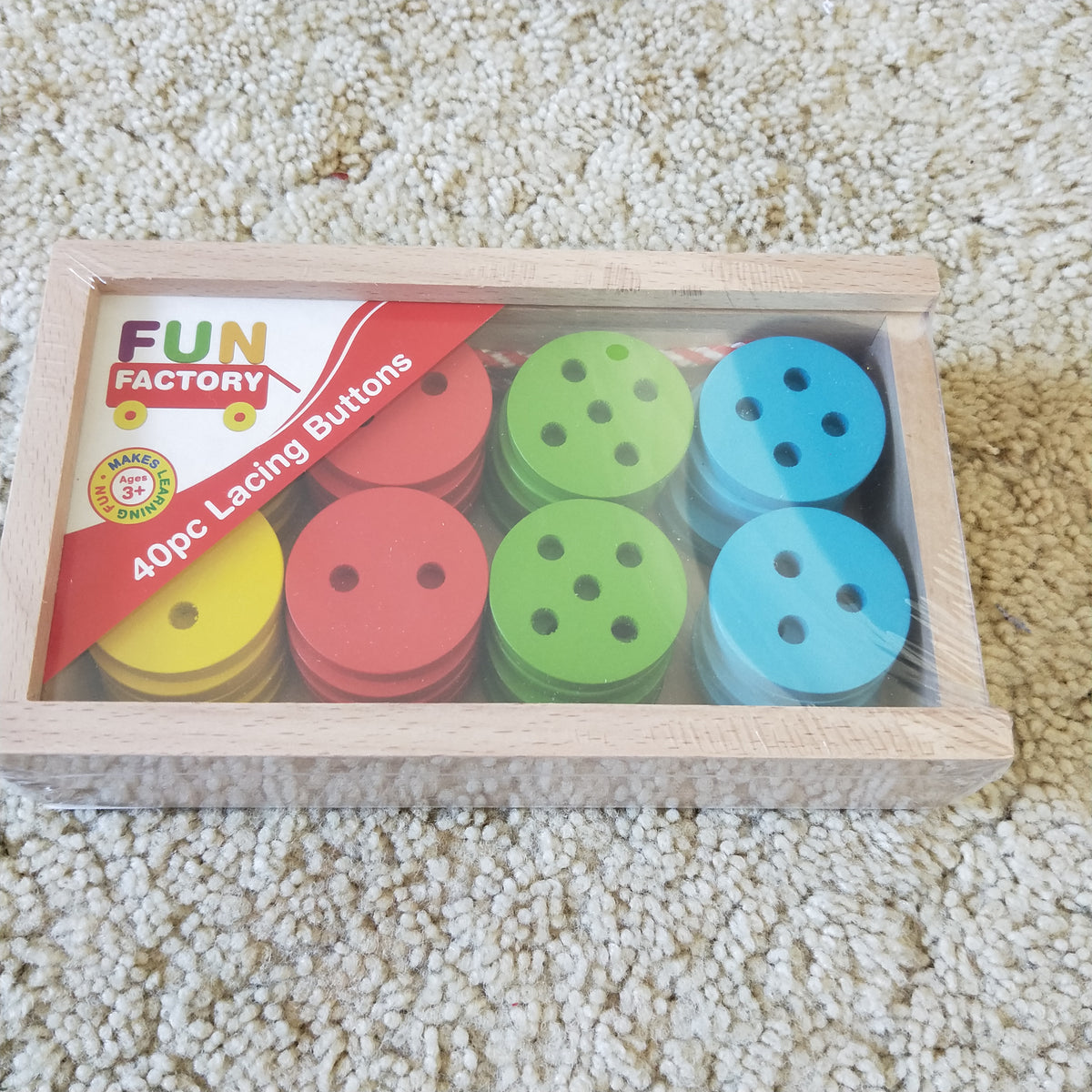 Wooden lacing buttons - 40pcs – Advancing All Children